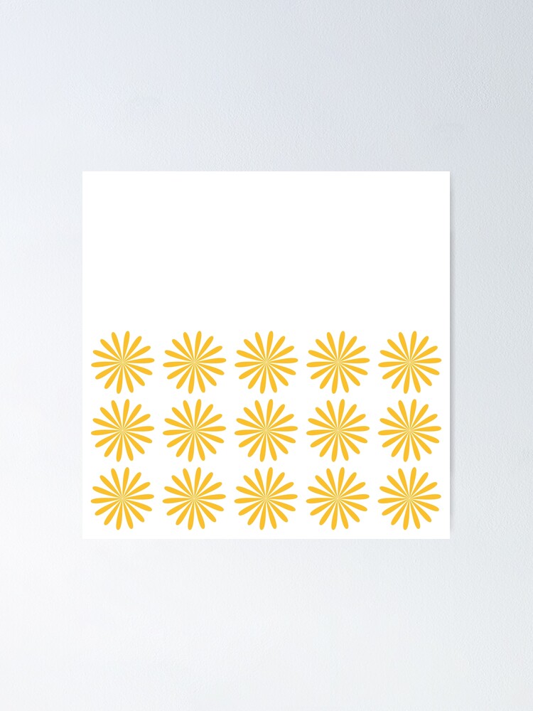 "Half Daisy Design in Mustard Yellow" Poster for Sale by kierkegaard ...
