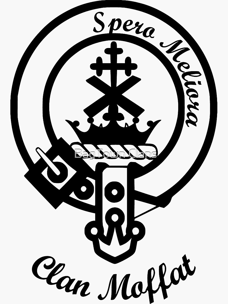 "Moffat Scottish Clan Surname" Sticker for Sale by ljrigby | Redbubble