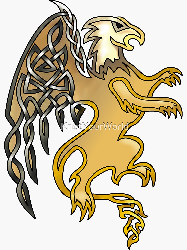 "Celtic Knot Griffin" Sticker by KnotYourWorld | Redbubble