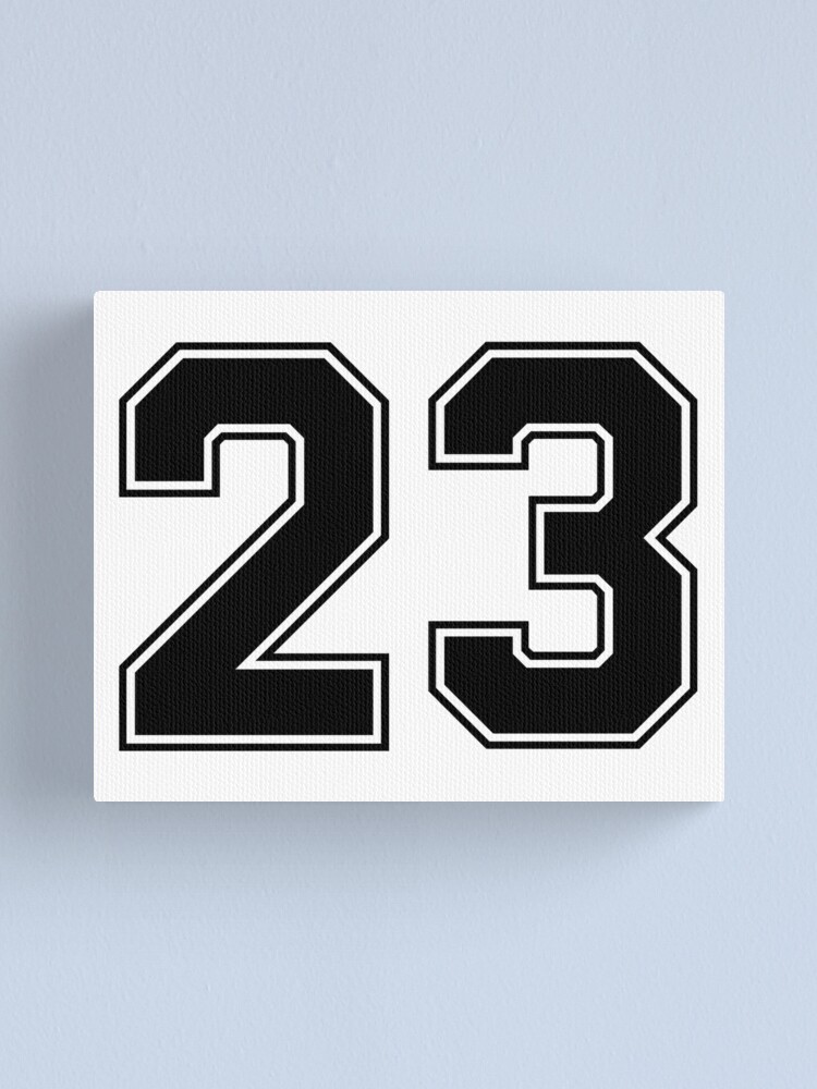 "23 American Football Classic Vintage Sport Jersey Number in black ...