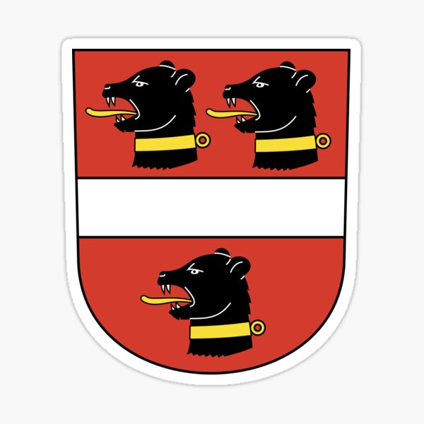 "Municipal coat of arms Elgg" Sticker by game2genesis | Redbubble