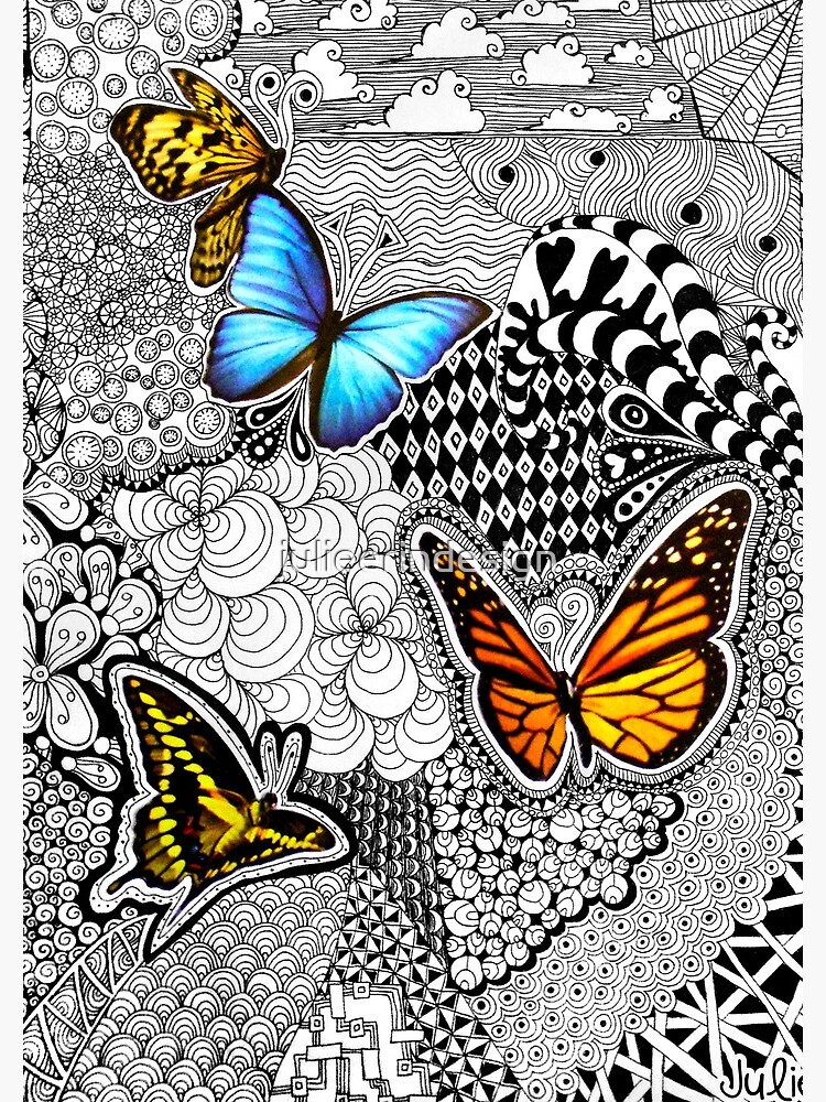 Butterfly doodle art store