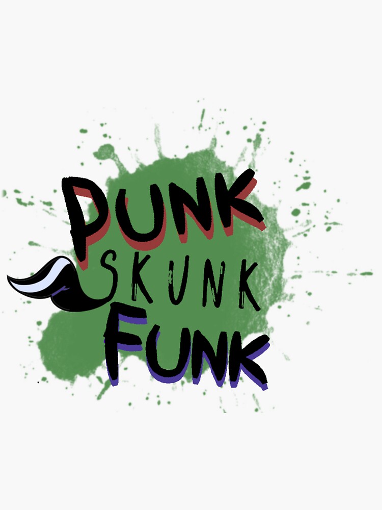 "Punk Skunk Funk Logo" Sticker for Sale by sisterbloomers | Redbubble
