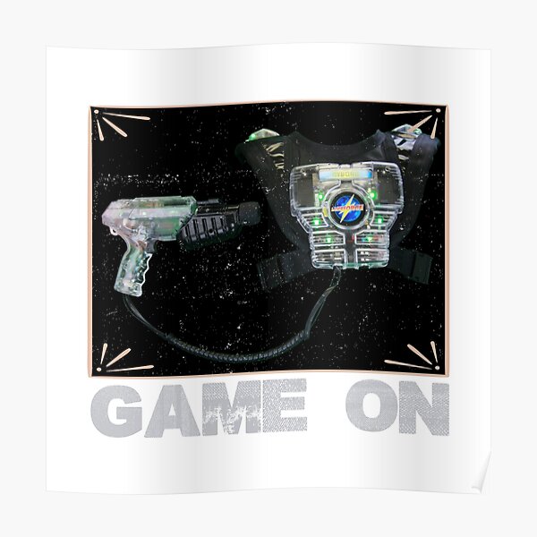 "Funny Laser Tag - Game On - Play Strategy Rules Teams Humor" Poster by ...