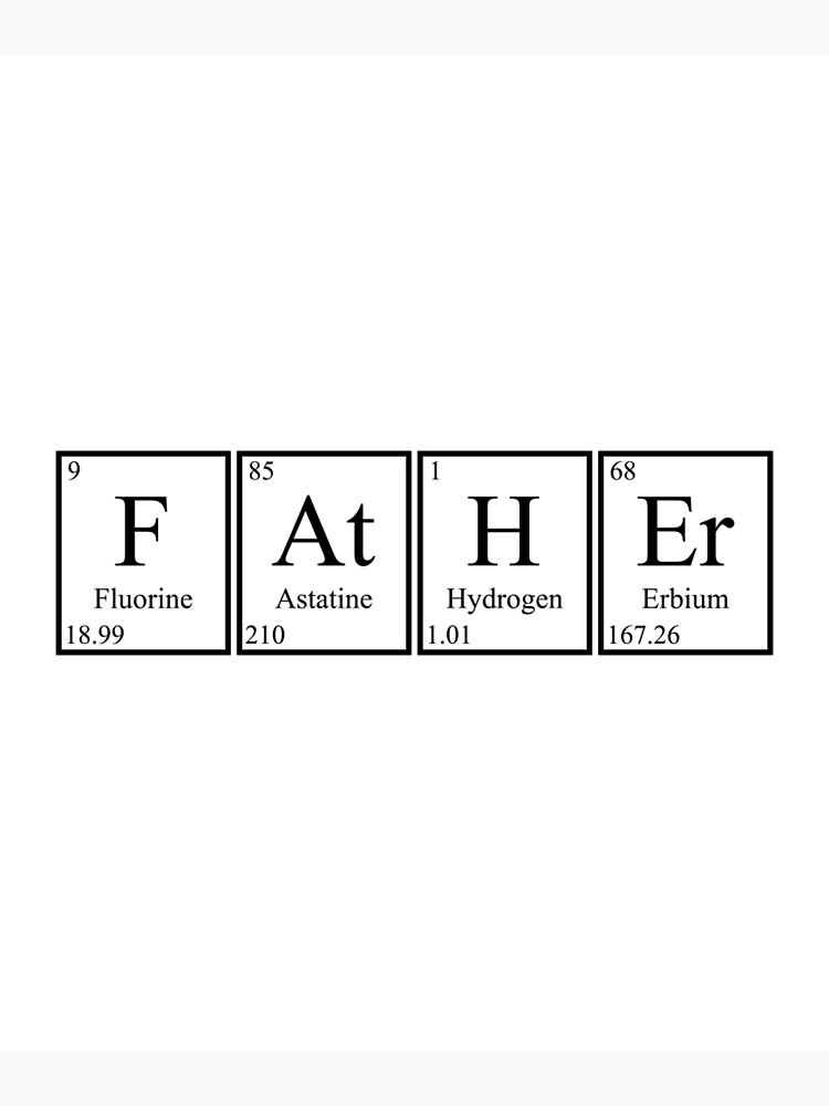 "Father Periodic Table" Photographic Print by Evelyusstuff | Redbubble