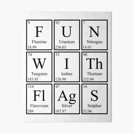 "Fun With Flags Periodic Table" Art Board Print by Evelyusstuff | Redbubble