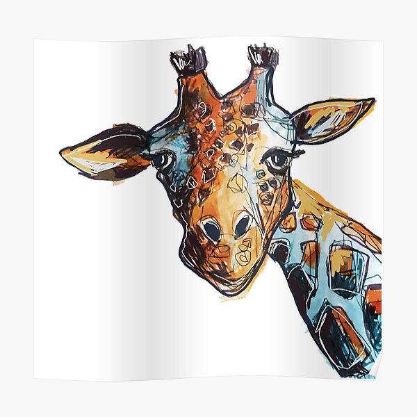 "Goofy Giraffe" Poster von katyrice | Redbubble
