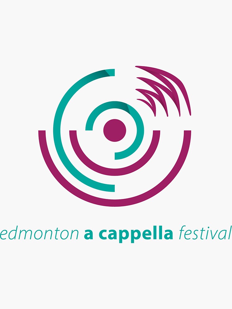 "Edmonton A Cappella Festival - text below logo" Sticker for Sale by ...