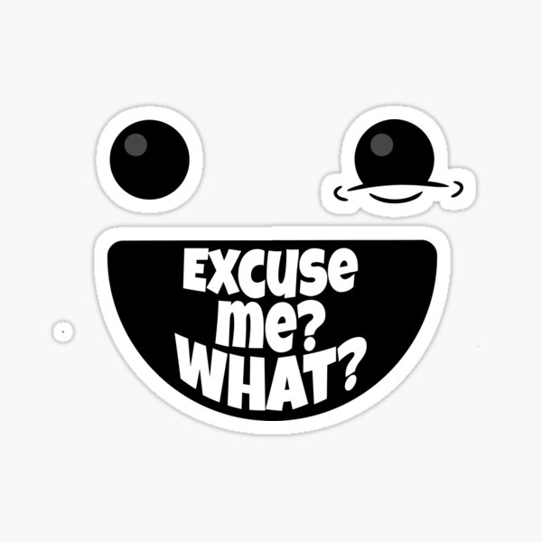 "Smiley Face Emoji: Excuse Me (v1)" Sticker by BlueRockDesigns | Redbubble