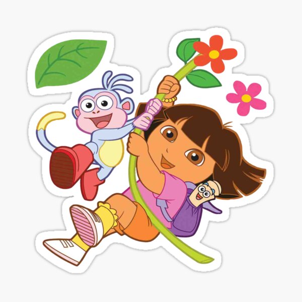 "Dora & Boots" Sticker by KCDoodles | Redbubble