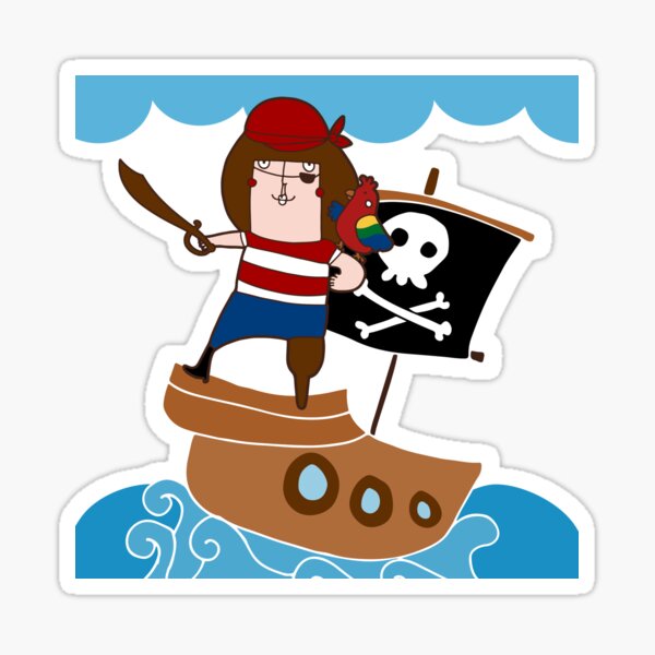 "Aye aye captain" Sticker for Sale by littleredcheeks | Redbubble