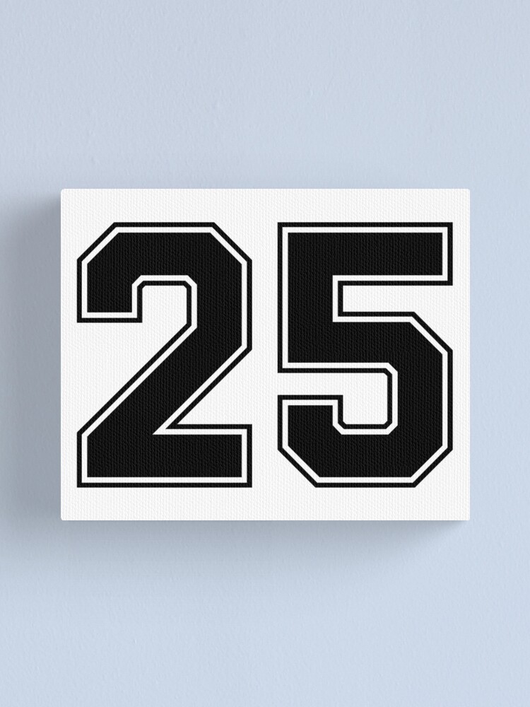 "25 American Football Classic Vintage Sport Jersey Number in black ...