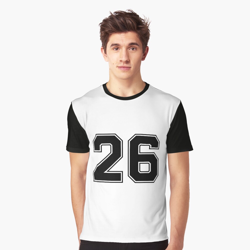 "26 American Football Classic Vintage Sport Jersey Number in black ...