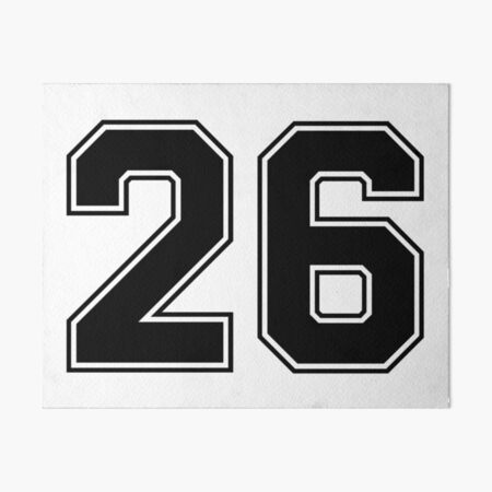 "26 American Football Classic Vintage Sport Jersey Number in black ...