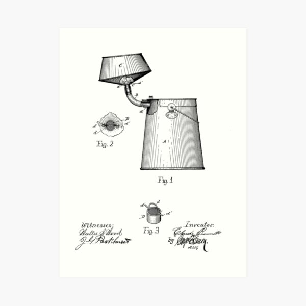 "Milk Pall Vintage Patent Hand Drawing" Art Print for Sale by ...