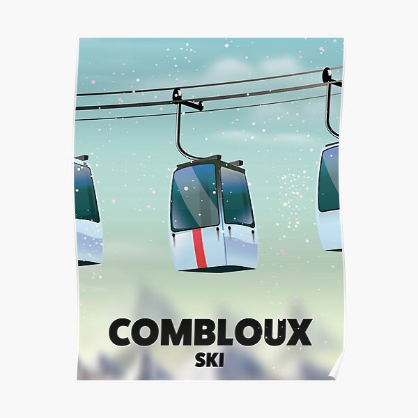 Póster «Cartel de esquí Combloux» de vectorwebstore | Redbubble