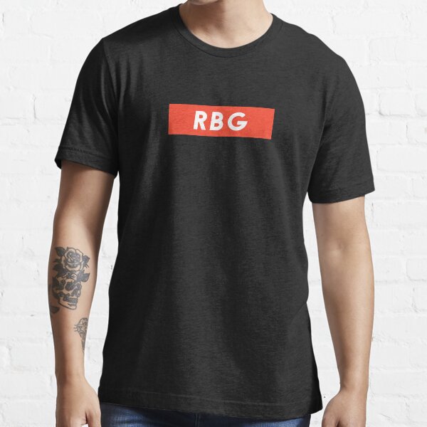 "Notorious RBG Red Box Logo T-Shirt & Sticker" T-shirt for Sale by ...