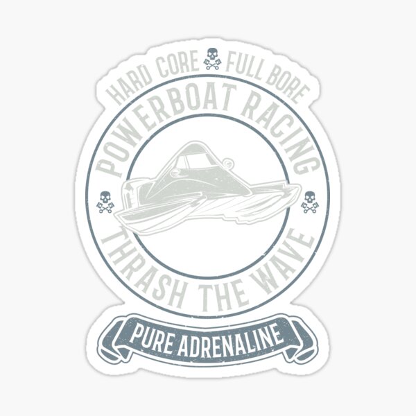 "Powerboat Racing Wave Thrash" Sticker for Sale by offroadstyles ...
