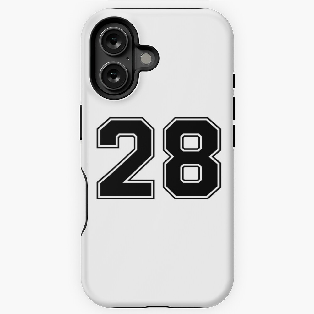 "28 American Football Classic Vintage Sport Jersey Number in black ...