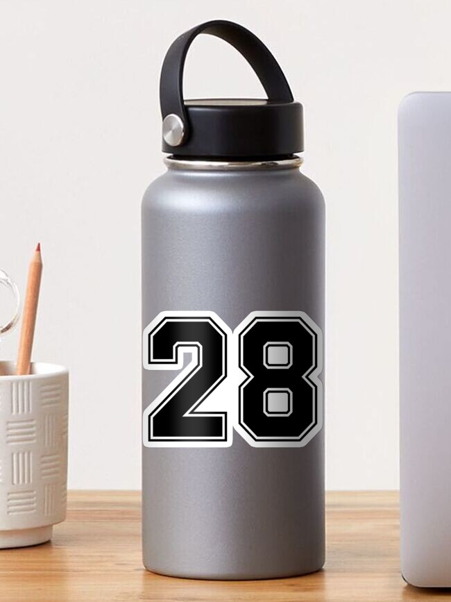 "28 American Football Classic Vintage Sport Jersey Number in black ...