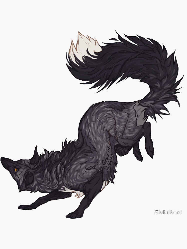 "Silver fox" Sticker for Sale by Giulialibard | Redbubble