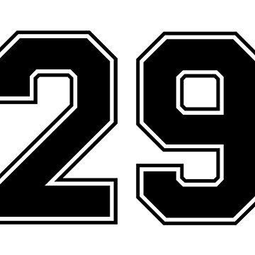 "29 American Football Classic Vintage Sport Jersey Number in black ...