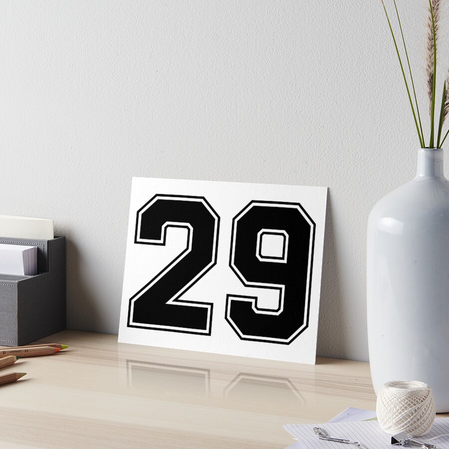"29 American Football Classic Vintage Sport Jersey Number in black ...