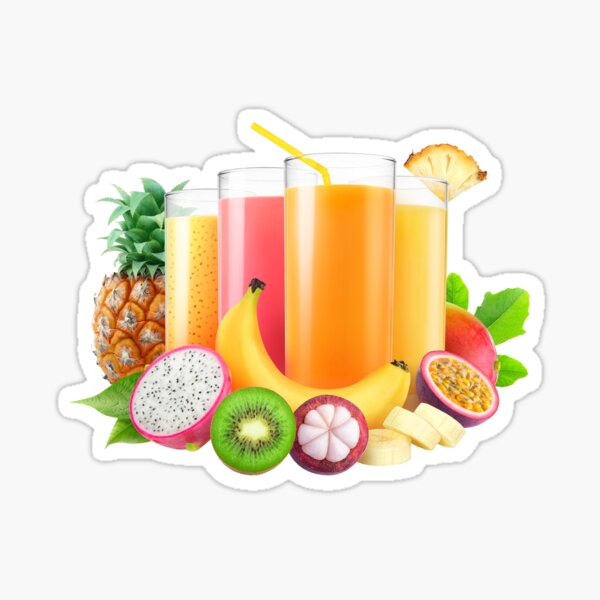 "Tropical Juices" Sticker for Sale by 6hands | Redbubble