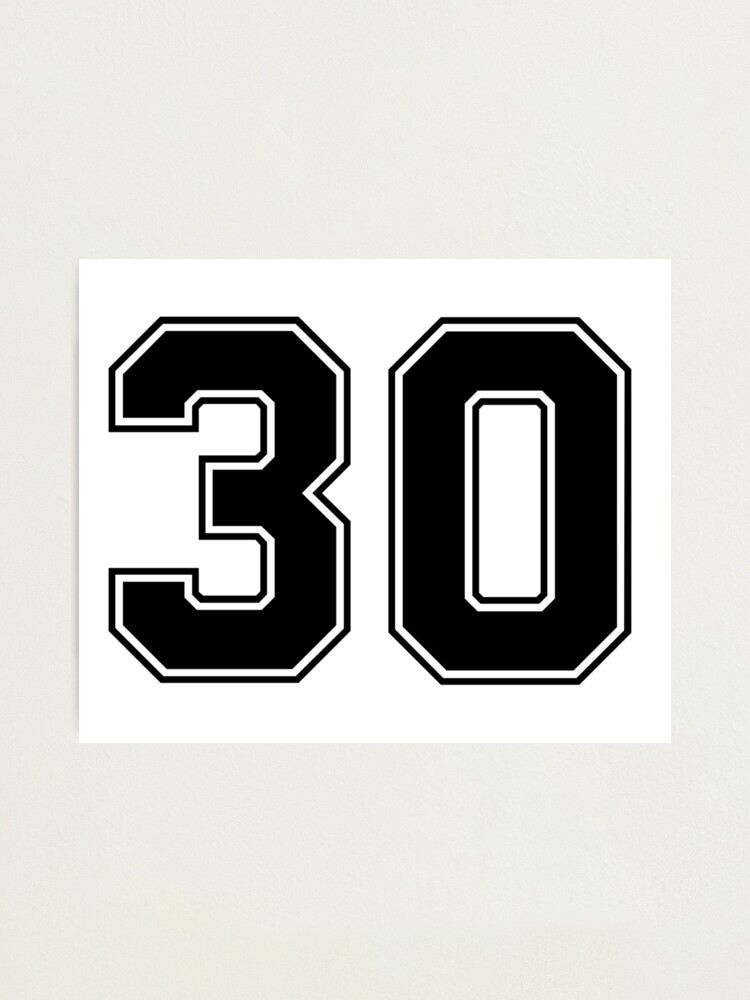 "30 American Football Classic Vintage Sport Jersey Number in black ...