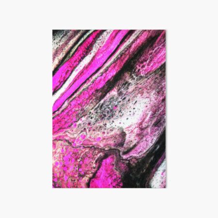 "Pink O Rama - Pink Black Pour Paint Art " Art Board Print for Sale by ...