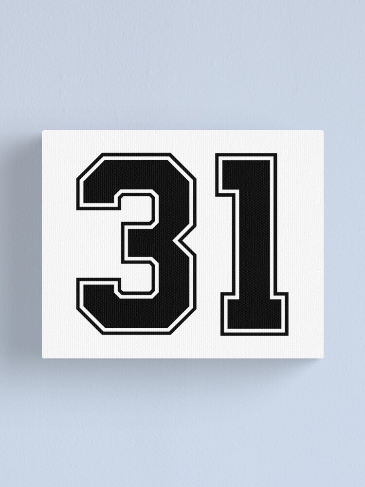 "31 American Football Classic Vintage Sport Jersey Number in black ...