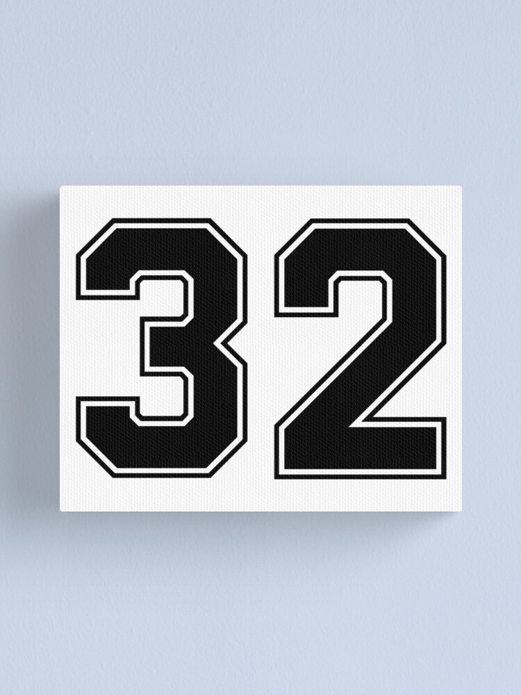 "32 American Football Classic Vintage Sport Jersey Number in black ...