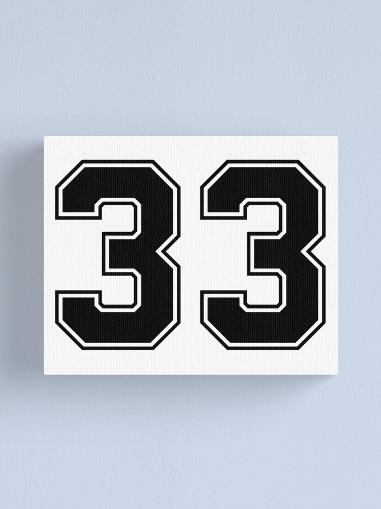 "33 American Football Classic Vintage Sport Jersey Number in black ...
