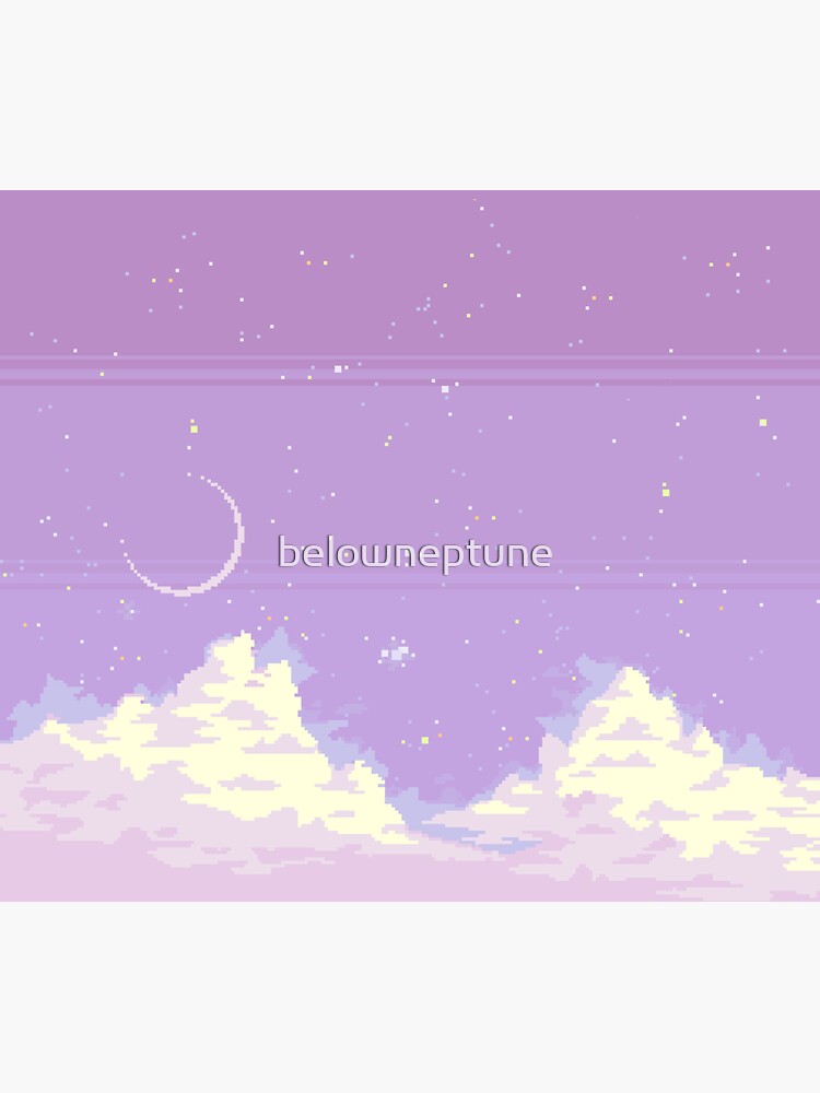 "pixel purple sky" Sticker for Sale by belowneptune | Redbubble
