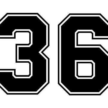 Póster for Sale con la obra «Número 36 de Jersey de deporte clásico de ...