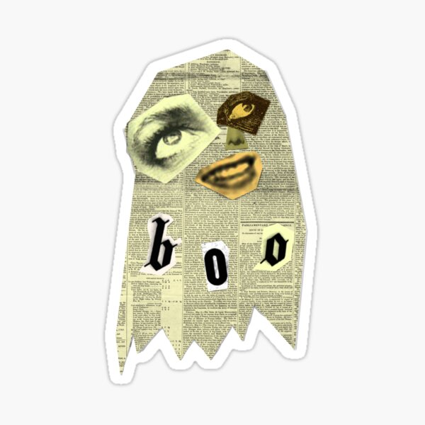 "Ransom Note Ghost" Sticker for Sale by lowbudgetcomics | Redbubble