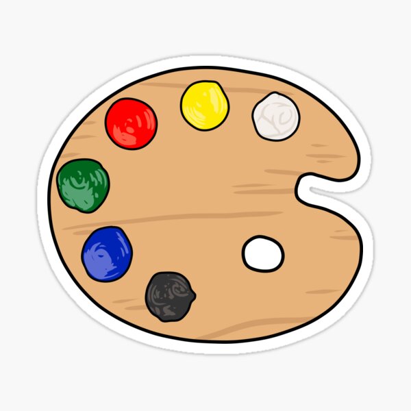 "paint palette" Sticker for Sale by daisy-sock | Redbubble