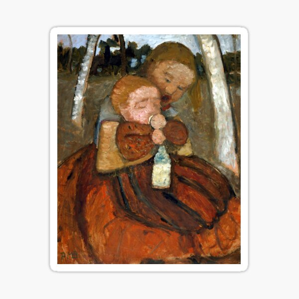 "Paula Modersohn-Becker Girl with Toddler" Sticker for Sale by ...