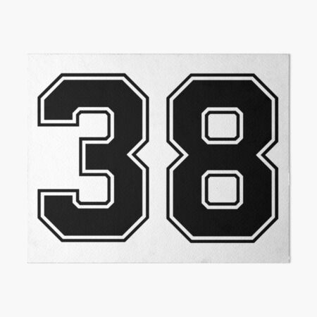 "38 American Football Classic Vintage Sport Jersey Number in black ...