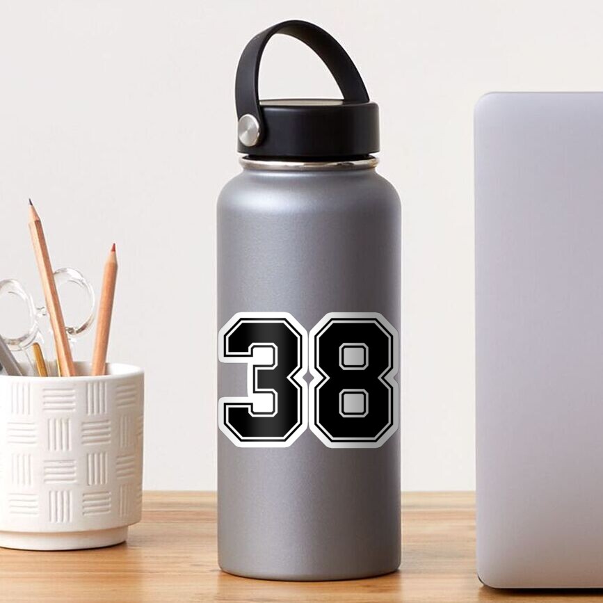 "38 American Football Classic Vintage Sport Jersey Number in black ...