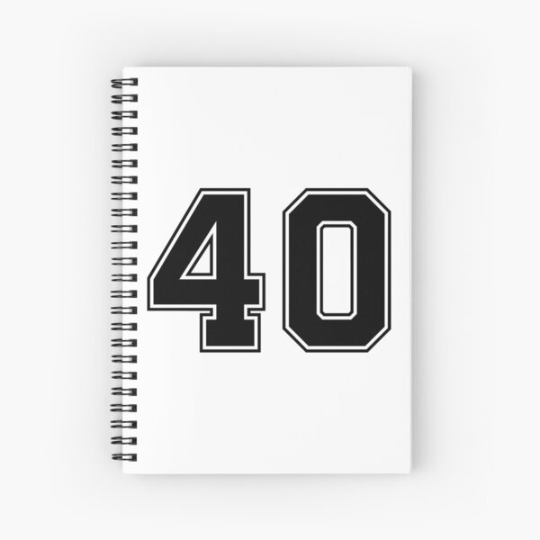 "40 American Football Classic Vintage Sport Jersey Number in black ...