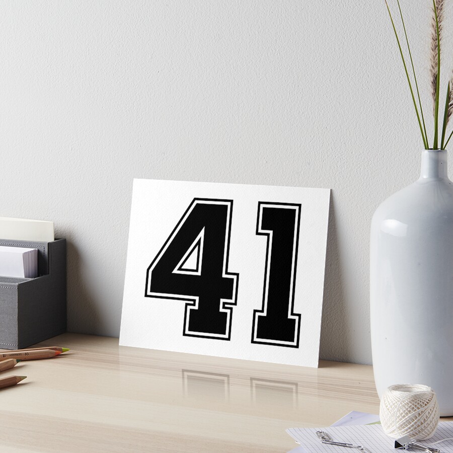 "41 American Football Classic Vintage Sport Jersey Number in black ...