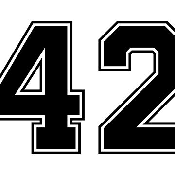 Lienzo for Sale con la obra «42 Número clásico de Jersey de deporte ...