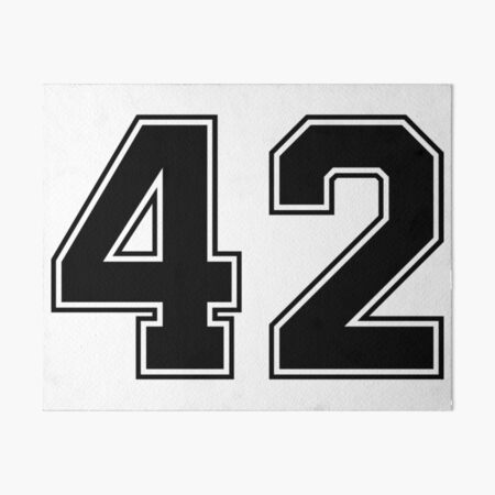 "42 American Football Classic Vintage Sport Jersey Number in black ...