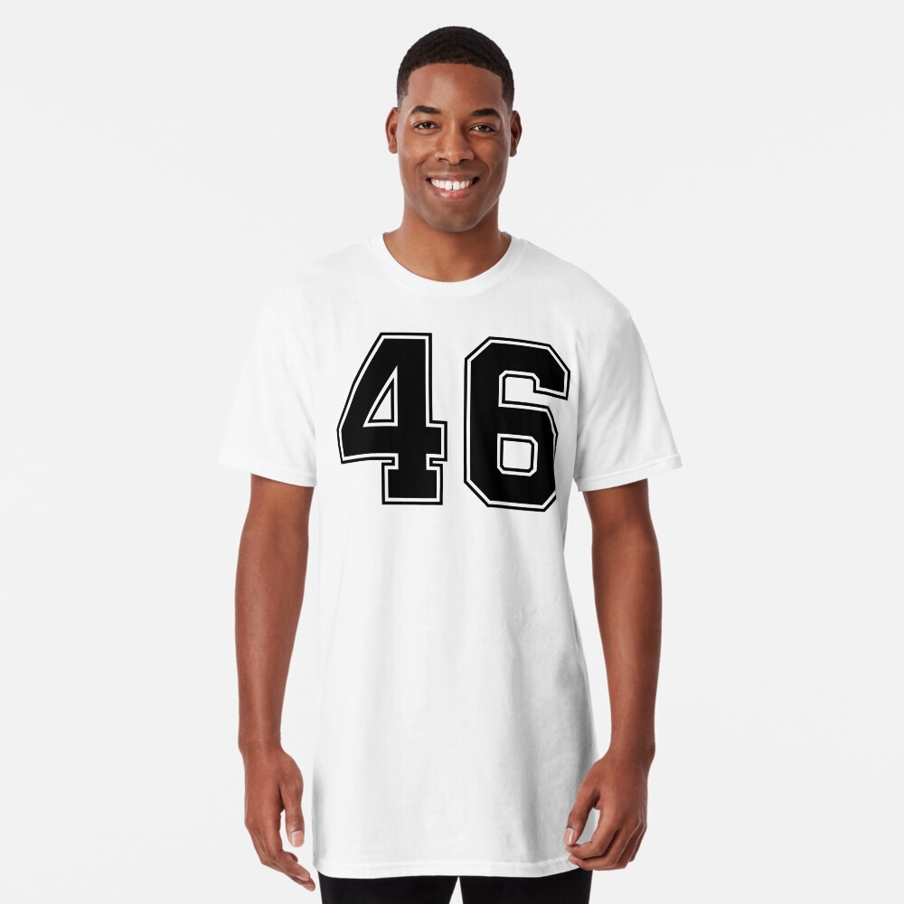 "46 American Football Classic Vintage Sport Jersey Number in black ...