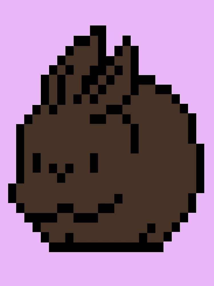 "Pixel Rabbit (Brown)" Canvas Print for Sale by kishizu | Redbubble