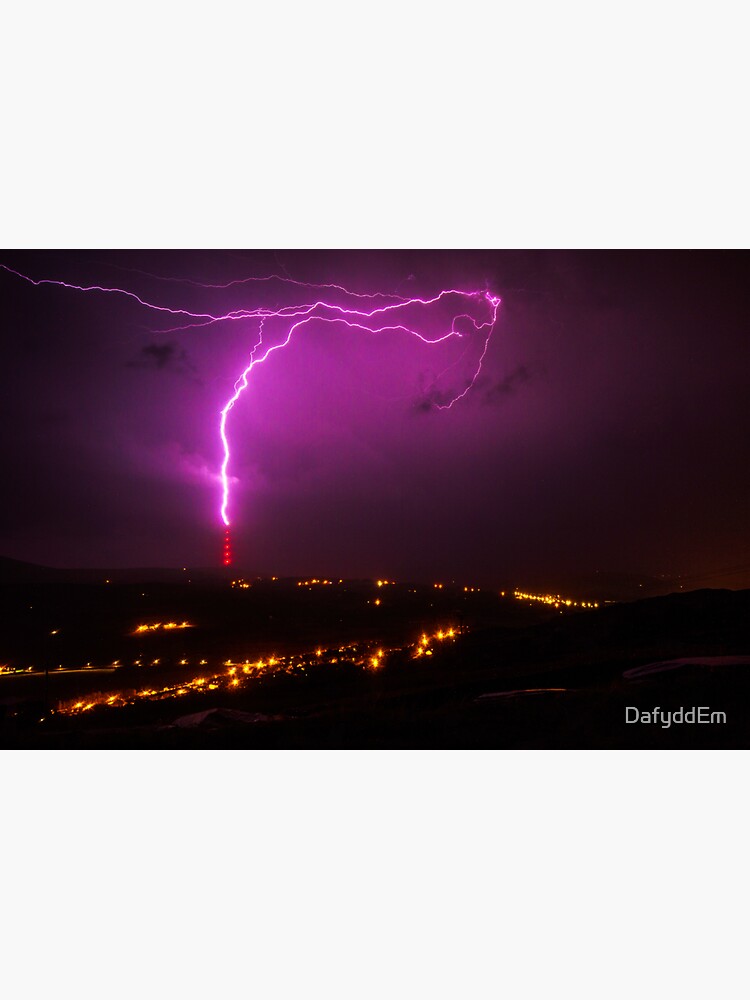 "Purple Lightning Strike" Sticker by DafyddEm | Redbubble