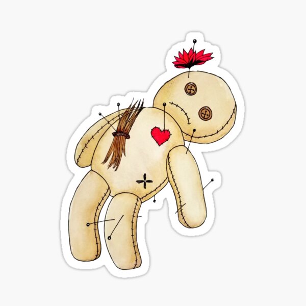 "Voodoo Doll" Sticker by dinosaurceress | Redbubble