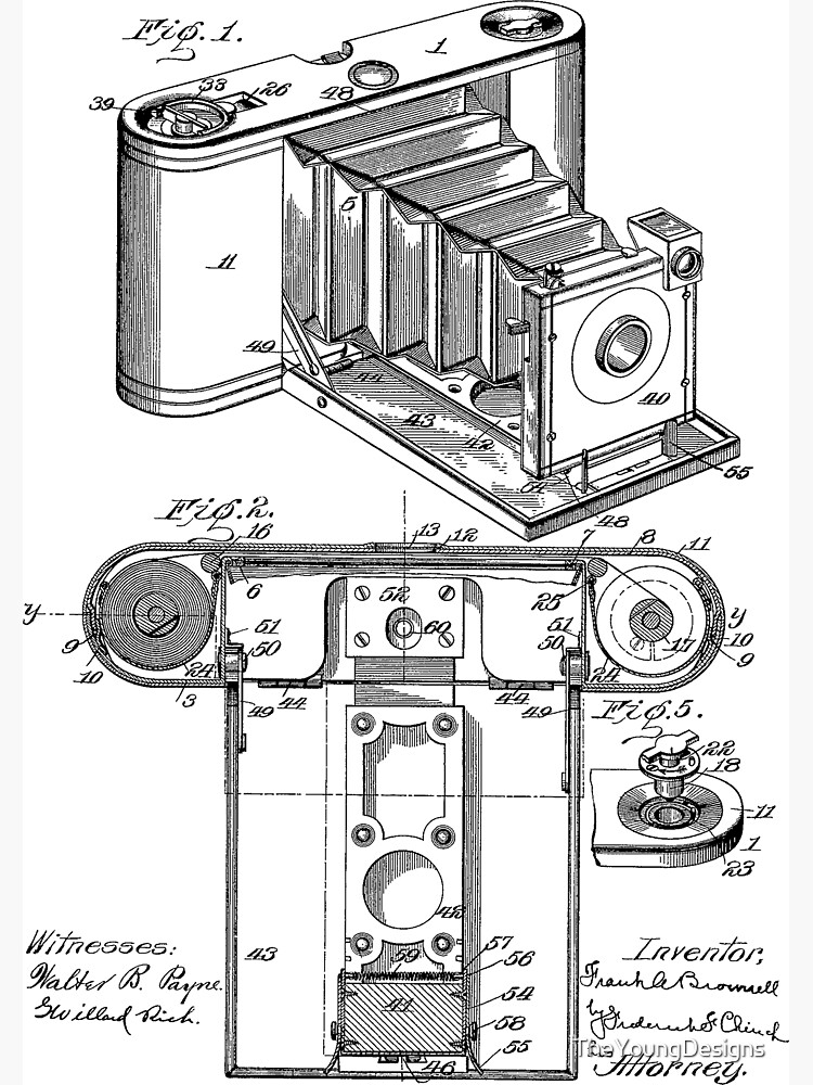 "Photographic Camera Vintage Patent Hand Drawing" Poster by ...