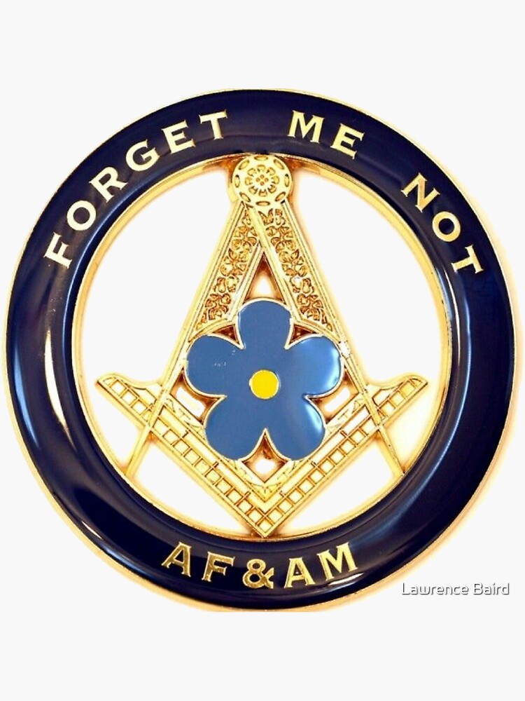 "Freemason Forget Me Not" Sticker for Sale by lawrencebaird | Redbubble
